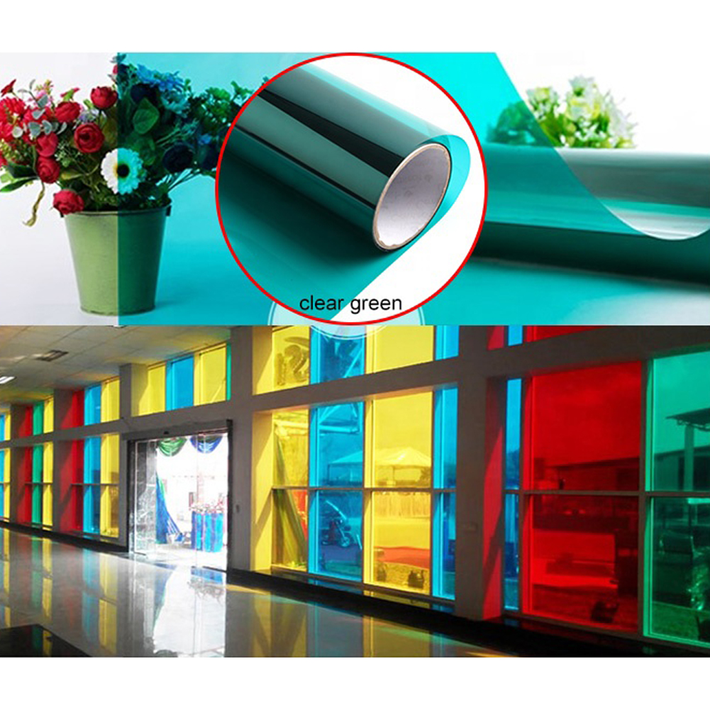 60*100cm Multi-size Clear Color Decorative Window Tint FilmTint Sticky ...