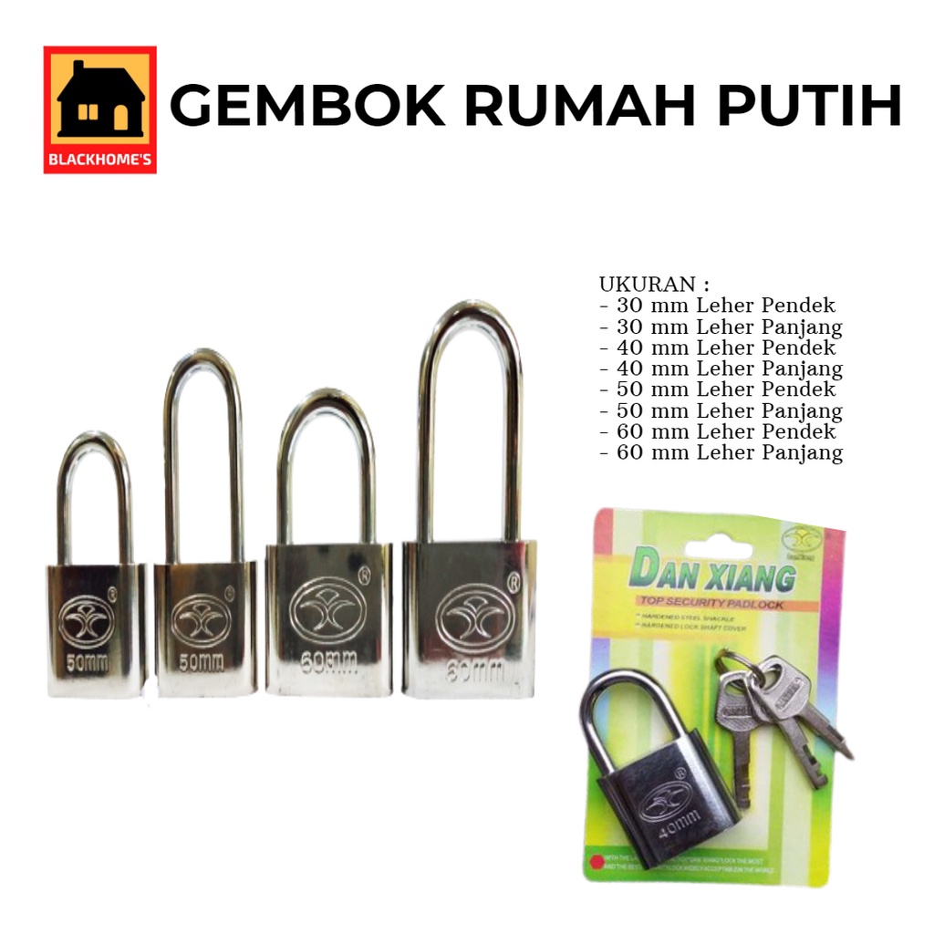 PUTIH Short And XIANG White Long Neck Padlock | Shopee Philippines
