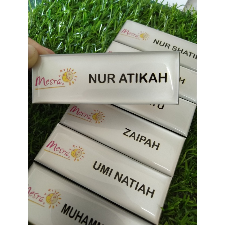 Name Tag Epoxy Acrylic Mesra 75X25mm | Shopee Philippines