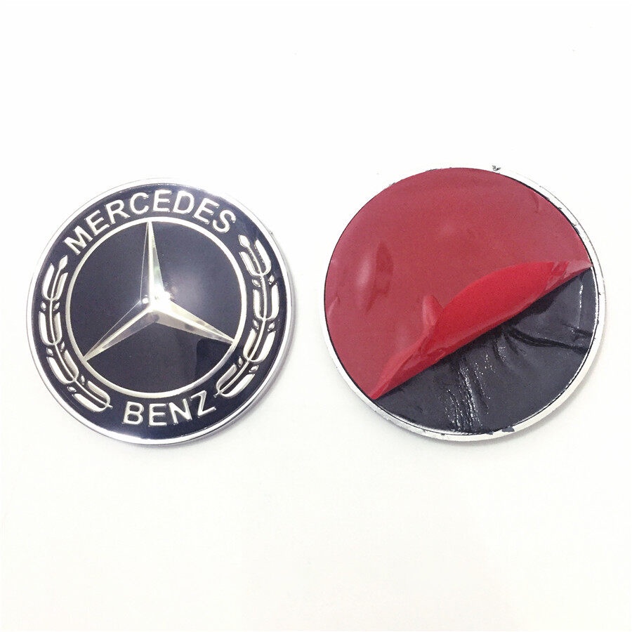 57mm Car hood bonnet logo sticker Rear trunk emblem for Mercedes Benz ...