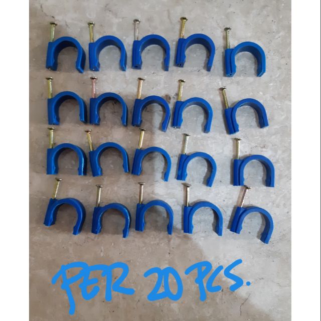 PVC Blue Clamp (per 20 pcs) 1/2" 3/4" | Shopee Philippines