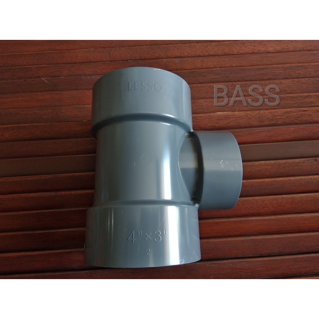 Tee Reducer PVC Lesso D 4" x 3" inch Vlok Tee Red Fitting PVC Pipe ...