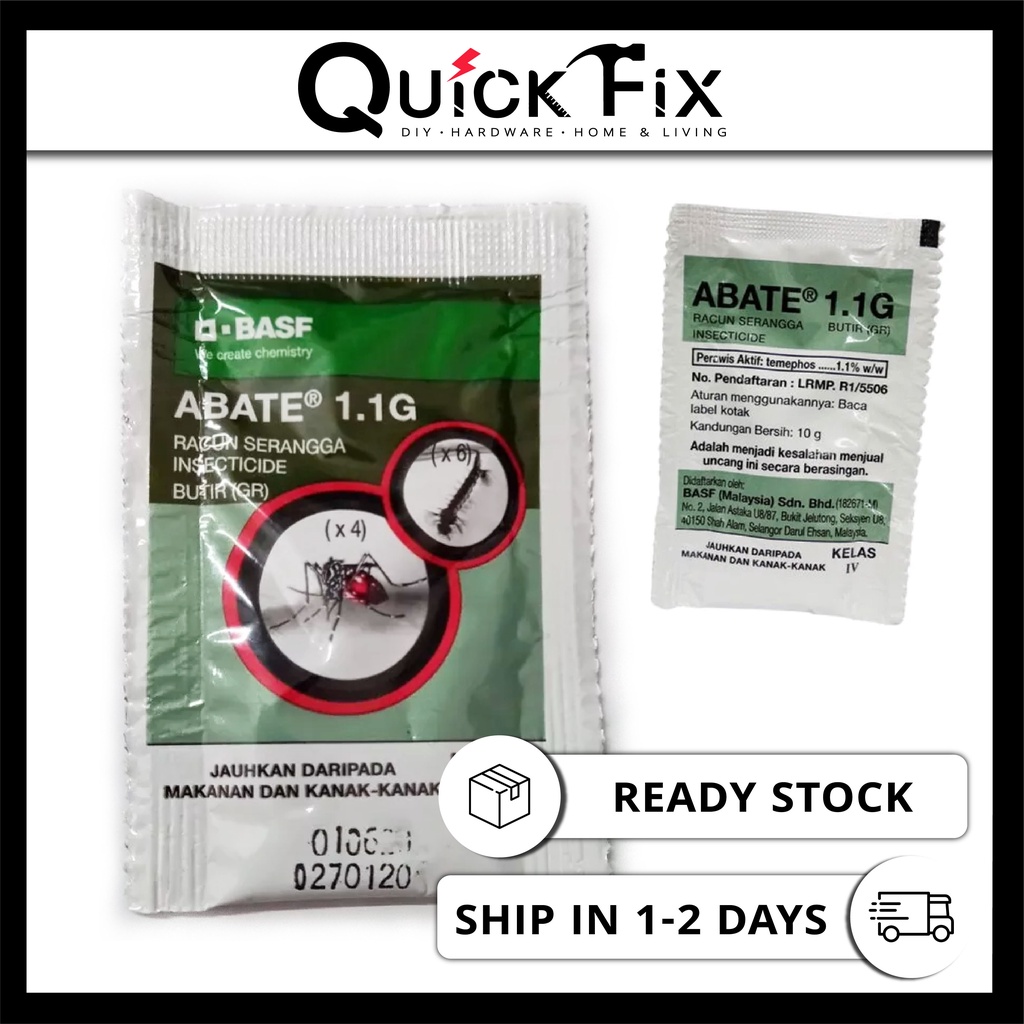 QuickFix BASF Abate 1.1G Aedes Mosquito Larvae 10 grams For Remote ...