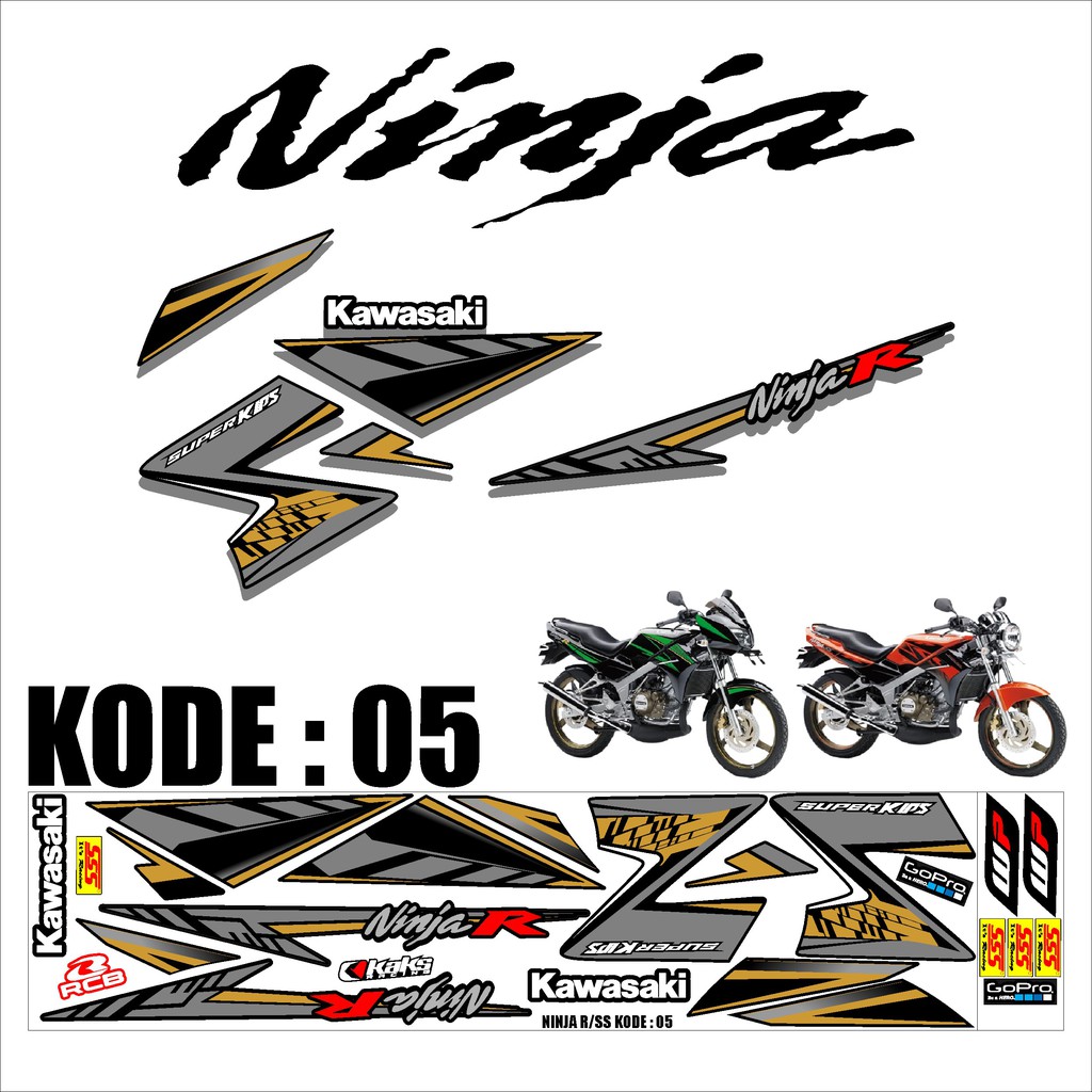 Striping Sticker Variation List Ninja 150r/SS Racing Design DA-05 ...