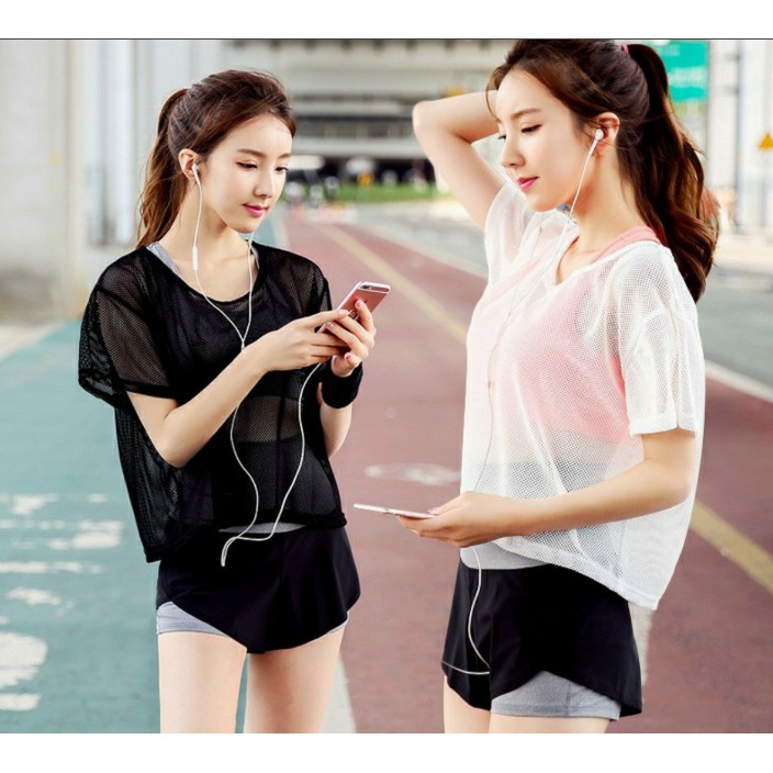 BEAUTIFUL*Gym mesh shirt, sports mesh shirt, jogging shirt, breathable ...