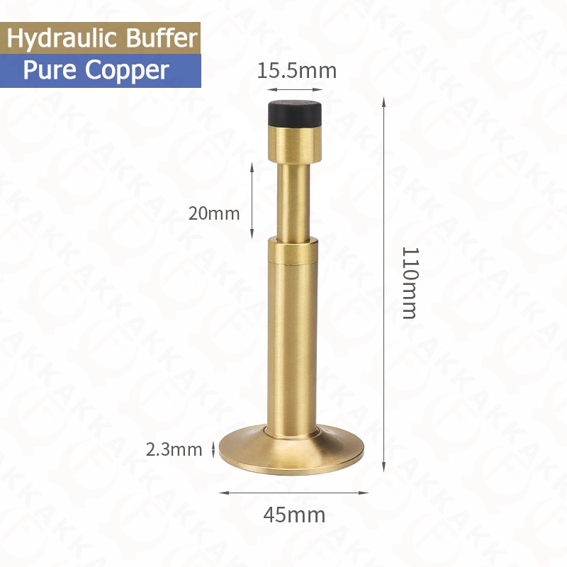 Pure Copper Hydraulic Buffer Mute Door Stop, Floor Door Stopper, Wall ...