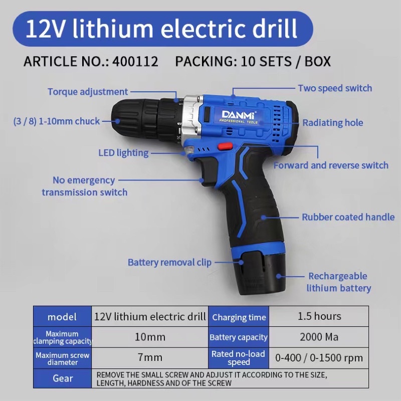 Ares COD LITHIUM-LON CORDLESS DRILL DANMI | Shopee Philippines