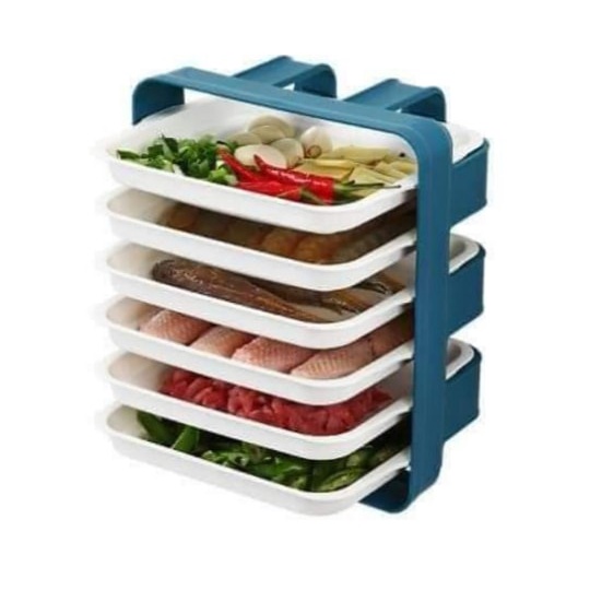 Korean Multipurpose Food Vegetable Shelves Rack 6 Layer Container Rack ...