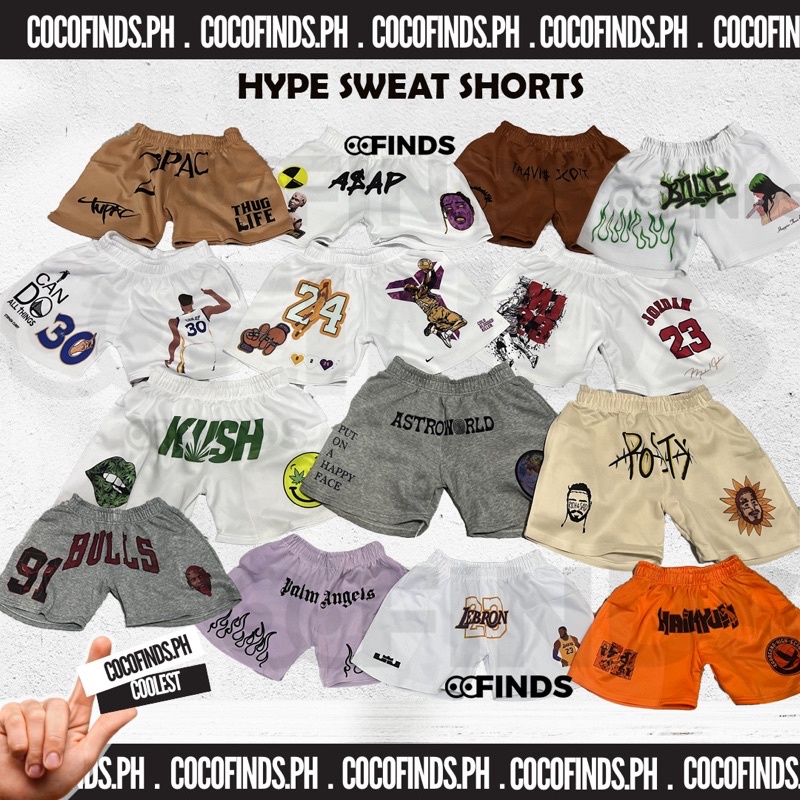 HYPE GRAPHIC MESH SHORTS COCOFINDS UNISEX | Shopee Philippines