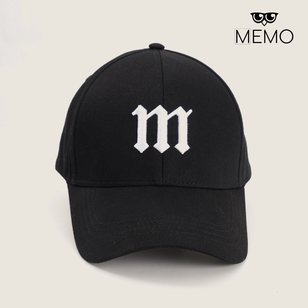 Memo Baseball Cap With Embroidery For Men (Black/Green/Khaki) | Shopee ...
