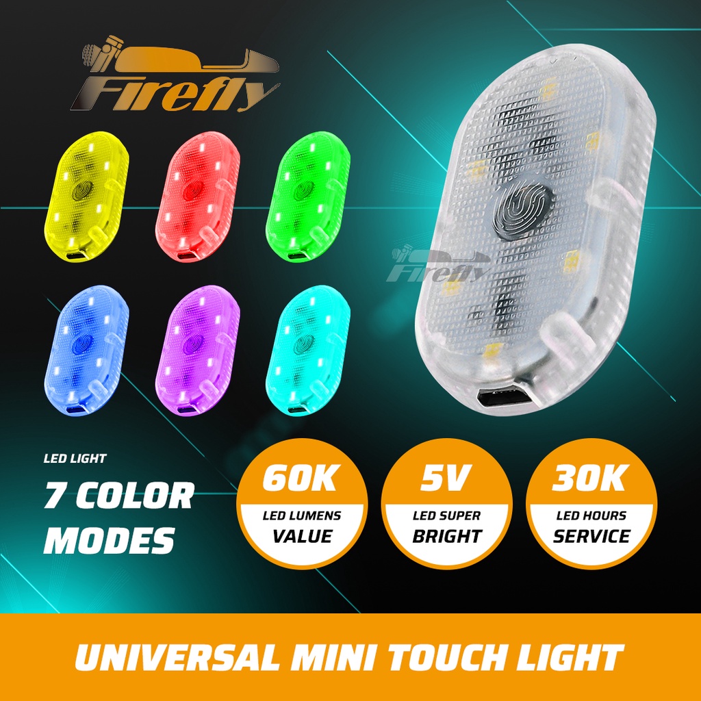Firefly Motorcycle Mini Multifunction LED Touch Light Wireless USB ...