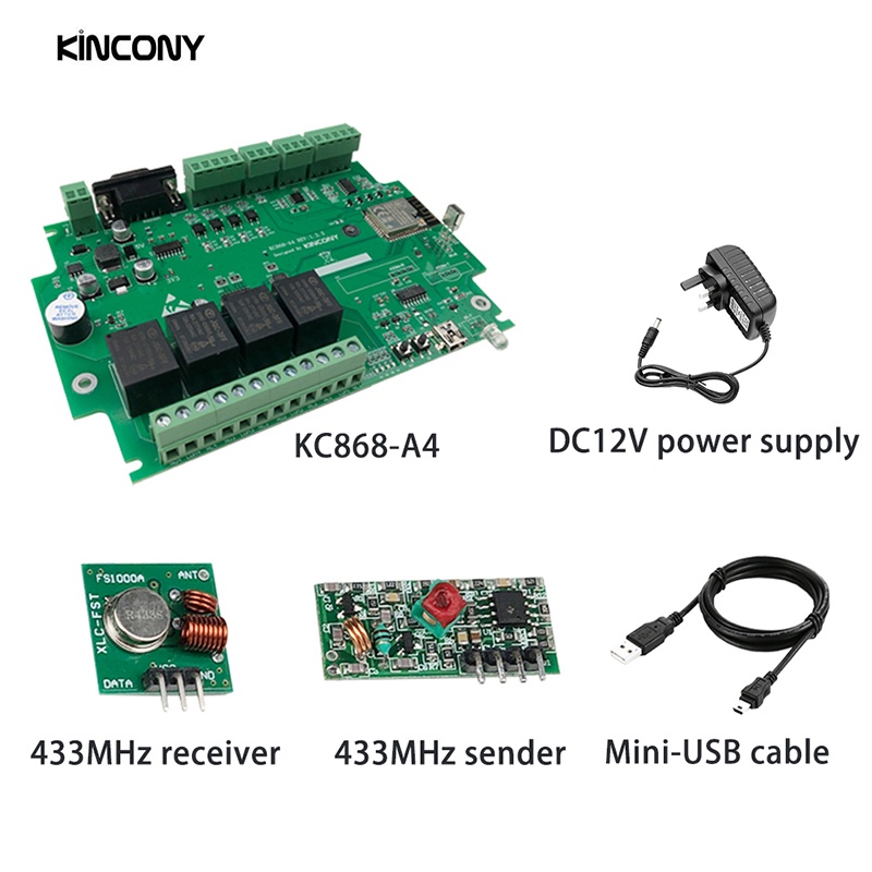 Kincony A4 Esp32 Wifi Bluetooth Homekit Ir Rf Rs232 Lan Mqtt Esphome Tasmota Arduino Ide Control