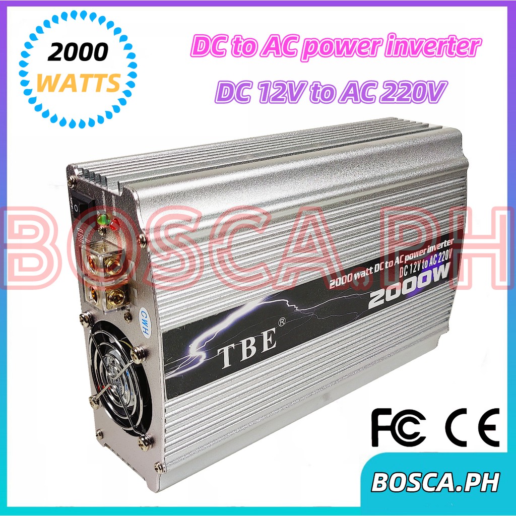 Tbe 2000w DC 12v To AC 220v Modified Sine Wave Power Inverter T12v ...