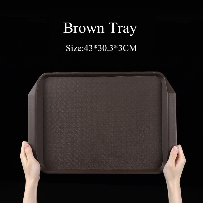 Plastic Food Serving Tray Basket/Anti-Slip Fast Food Tray Fruit Tray ...