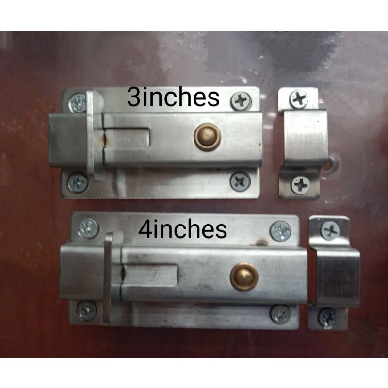 Heavy Duty Barrel Bolt with Push Button To Unlock(3"&4") | Shopee ...