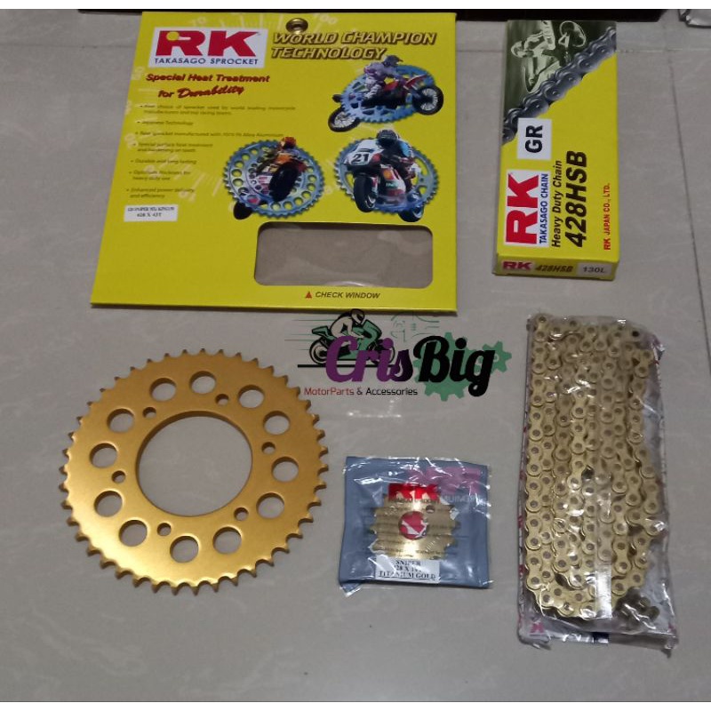 RK CHAIN SET ALLOY FOR SNIPER 155 vva. | Shopee Philippines