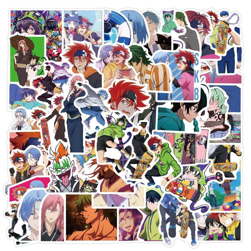 50PCS Cartoon Japanese Anime Stickers, Demon Slayer/My Hero Academy ...