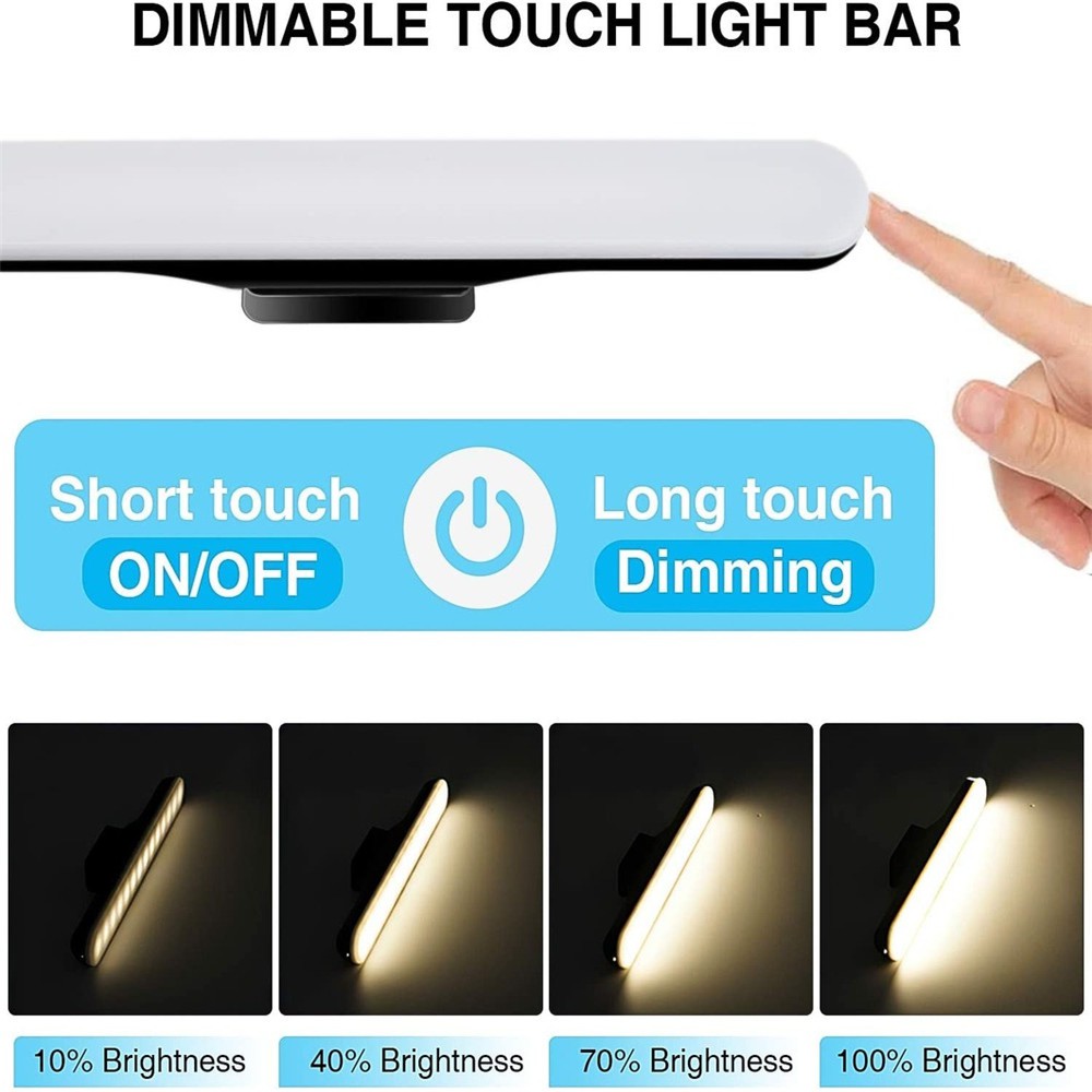 Hanging magnetic LED lights, rechargeable stepless dimming cabinet lights, touch sensor wall ...