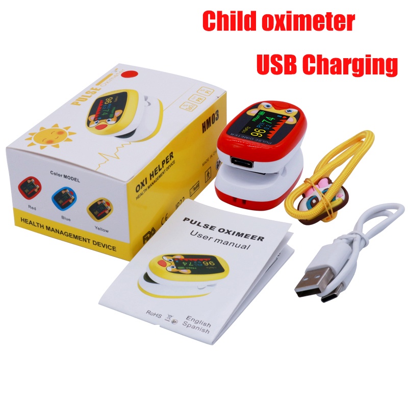 Medical Child Baby Kids Pulse Oximeter Fingertrip SpO2 PR Blood Oxygen ...