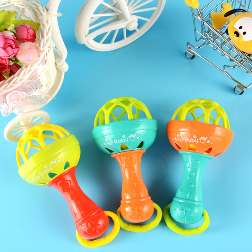 Lakoe Baby Rattle Toy soft silicone BPA free teether toys for baby ...