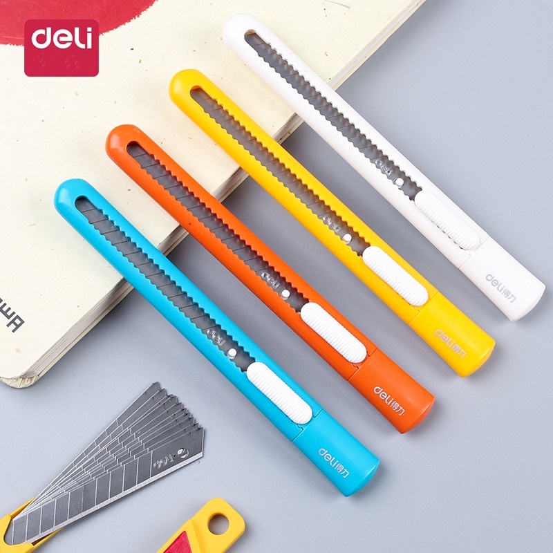 Deli Multicolour Cutter Knife Portable Paper Cutting Knife Utility ...