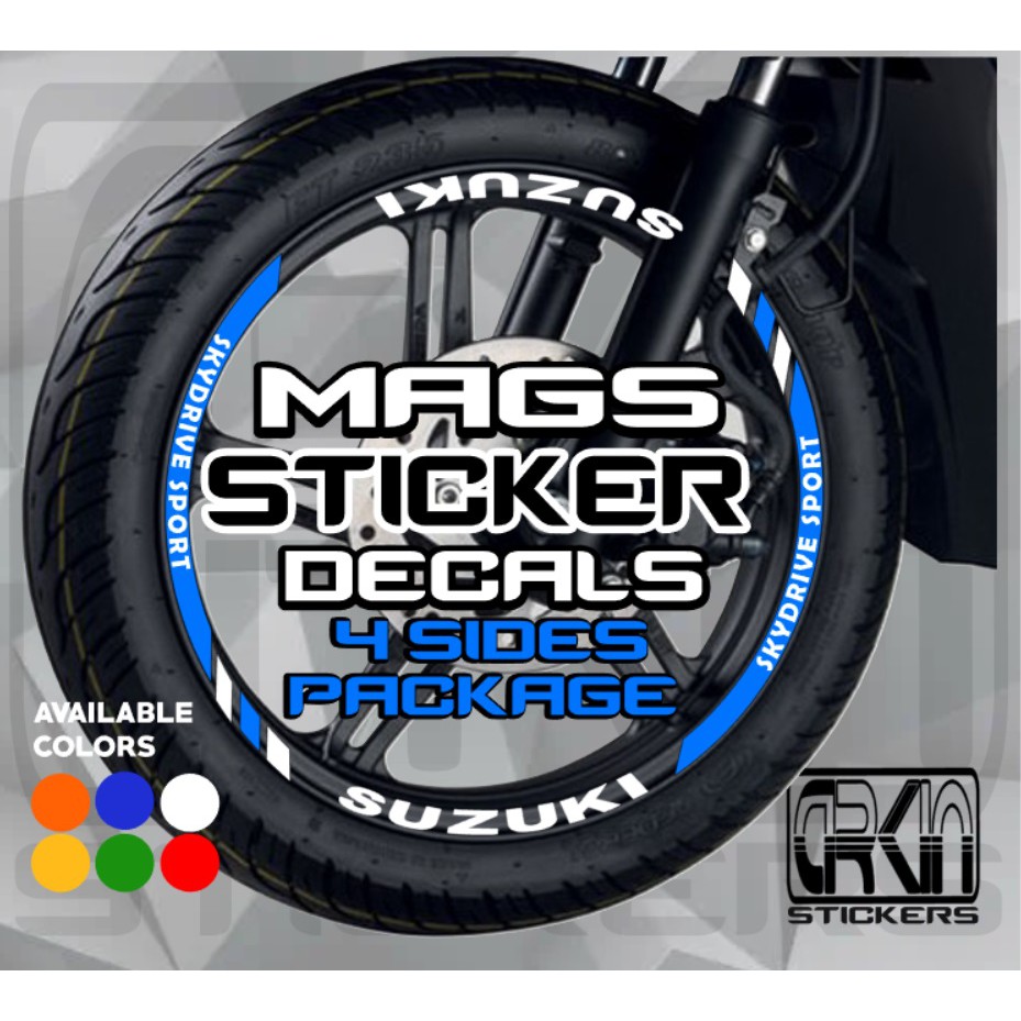 Skydrive sport mags sticker (set for 2 wheels front and back) | Shopee ...