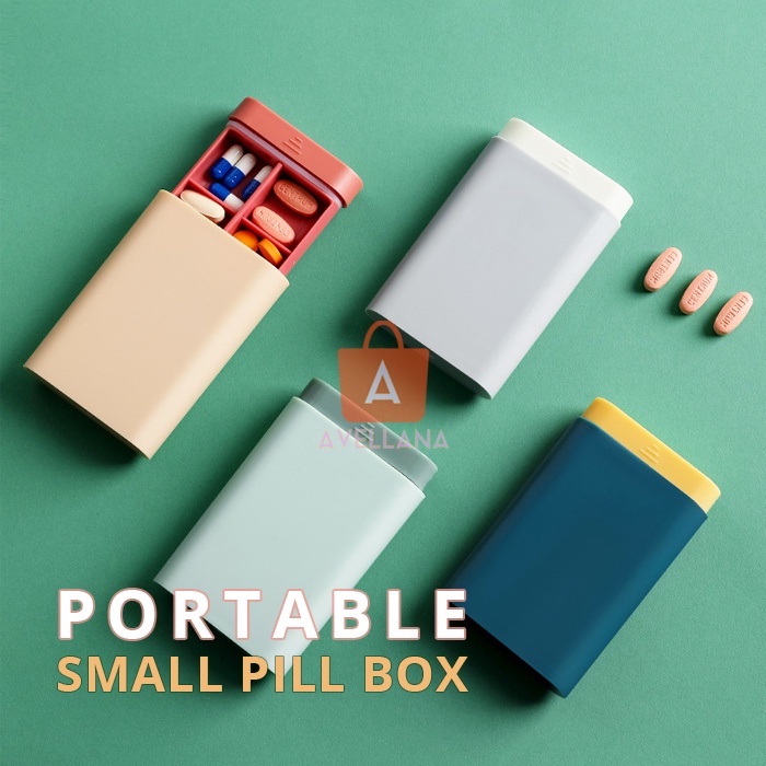 Mini Medicine Box 6 Compartments. Portable Small Pill Box Mini Travel ...