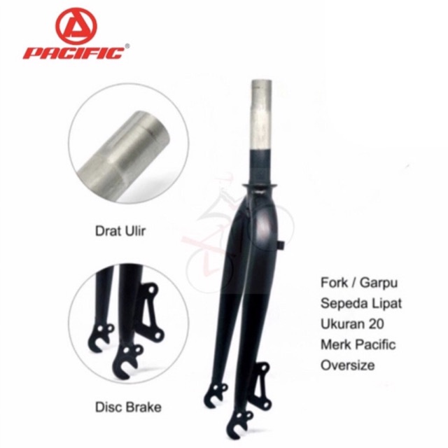 Seli 20 Pacific Oversize Disc Brake Folding Bicycle Fork | Shopee ...