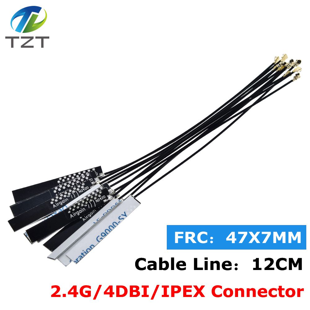 10Pcs/lot 2.4Ghz 4dBi WIFI Internal Antenna PCB Built-in Aerial IPX ...