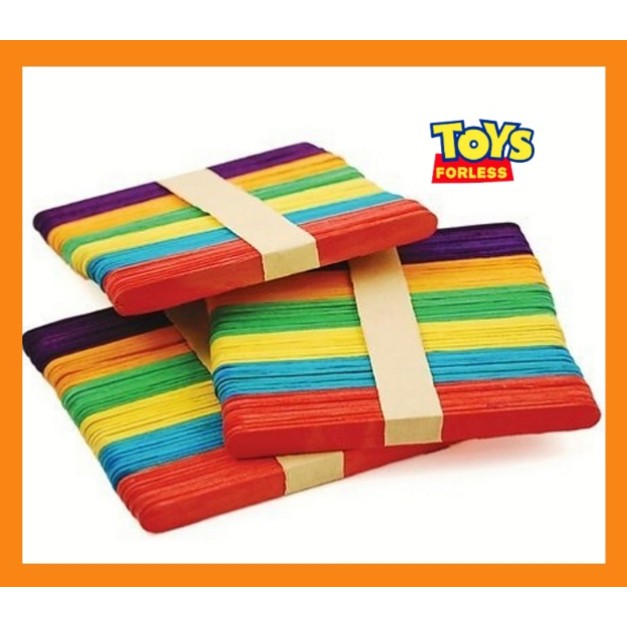 50pcs. Colored and Plain Popsicle Sticks | Shopee Philippines