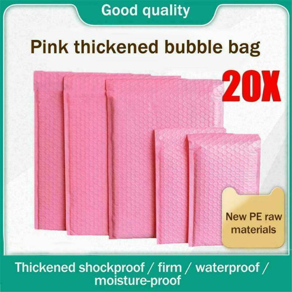 20X Pink Bubble Bag Wedding Gift Packaging Postage Wrapper Protect ...