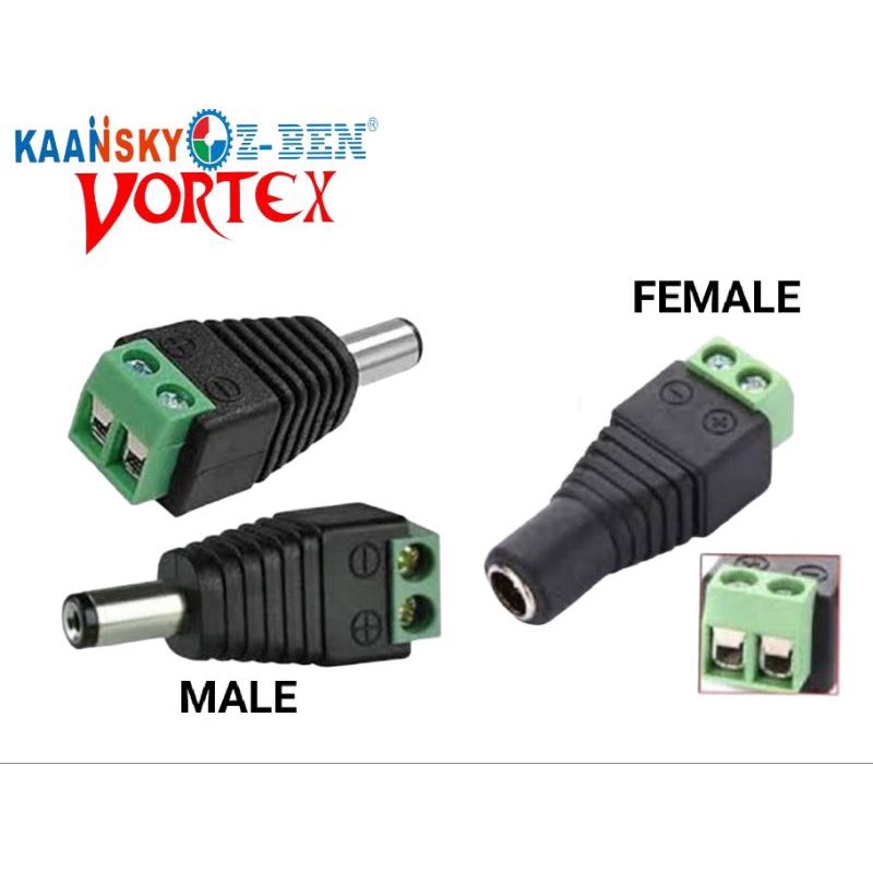 DC POWER TIP 5.5*2.5 WITH RUBBER MALE/FEMALE (per piece) | Shopee ...