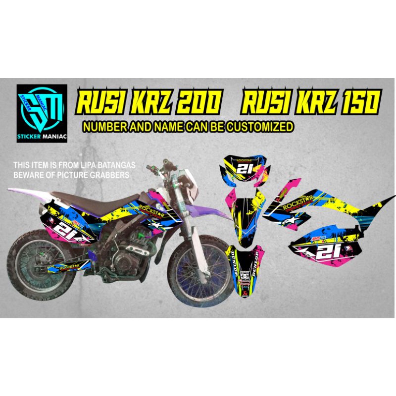Rusi KRZ 200, Rusi KRZ 150 full body decals | Shopee Philippines
