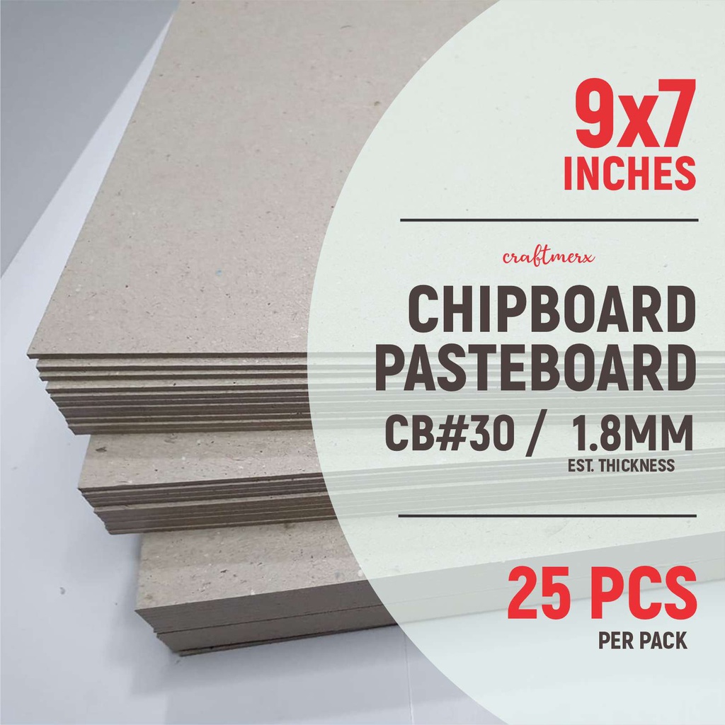 CHIPBOARD / PASTEBOARD CB#30, 9x7 inches, 1.8mm, 25 pcs | Shopee ...