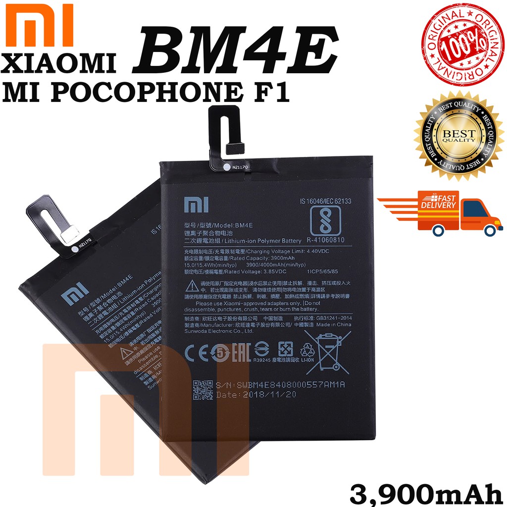 Xiaomi Mi Pocophone F1 BM4E BATTERY (Original Equipment Manufacturer ...