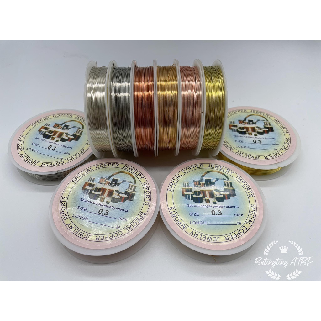 0.3/0.4mm Silver Gold Color Alloy Cord Beading Wire DIY Craft Making ...