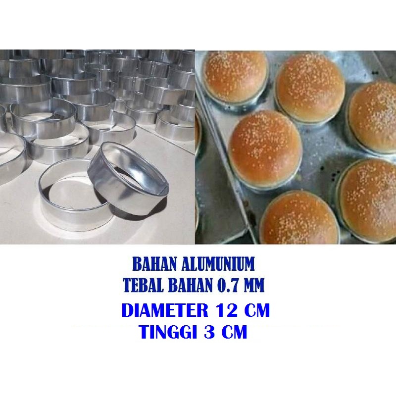 ROUND BREAD RING / BURGER RING / ROUND CUTTER RING 12 CM - 13 CM HIGH 3 ...