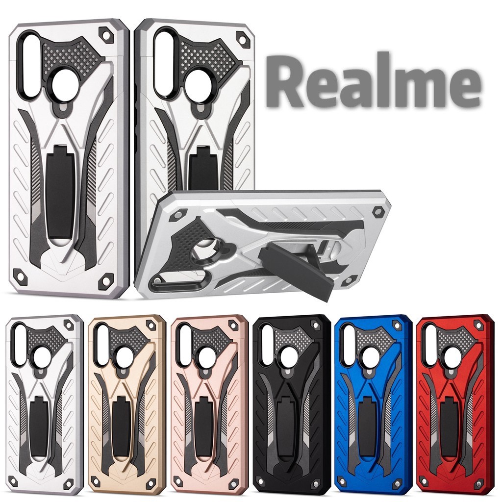 Knight armor with bracket shell is suitable For REALME 3 3PRO 5 5i 5pro ...