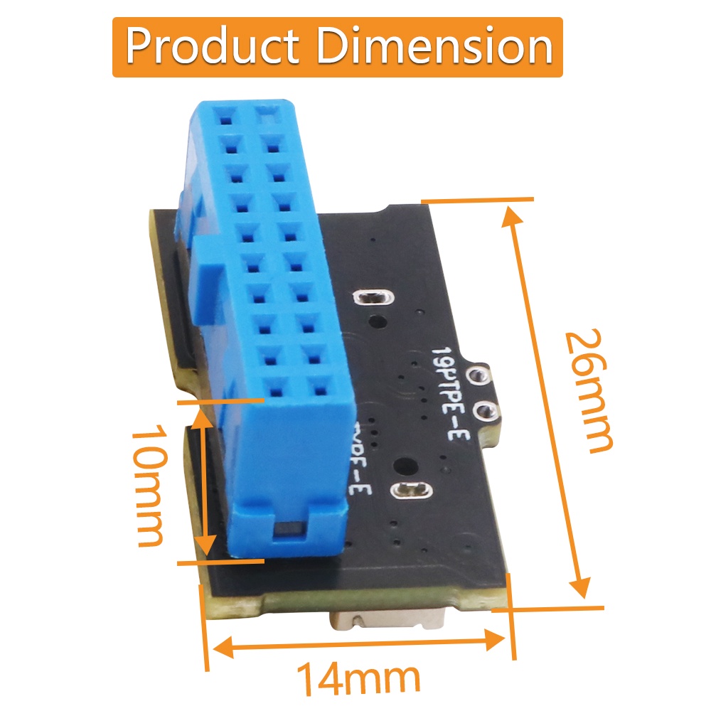 Vertical USB 3.1 Front Panel Socket Key-A Type-E to USB 3.0 20Pin ...