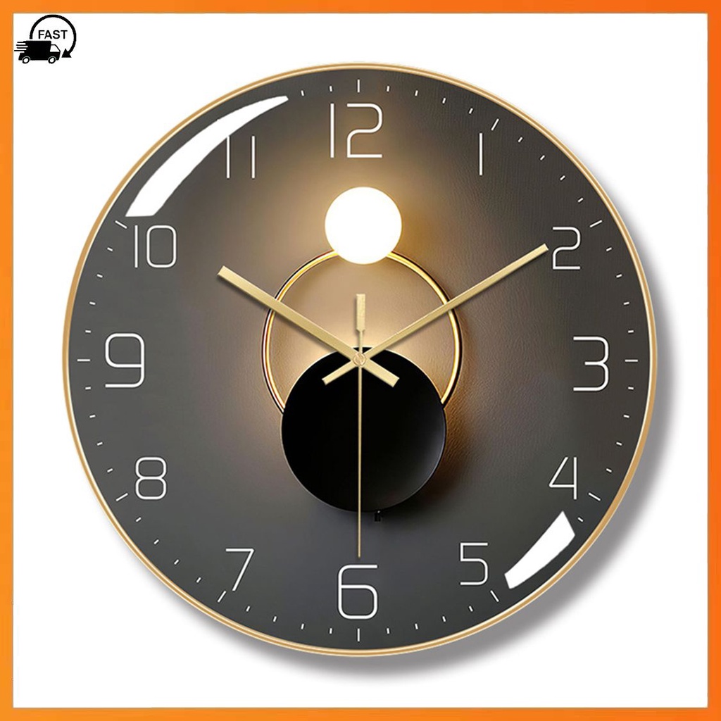 Fashion Mute Wall Clock Living Room Simple Quartz Clock Free Punching ...