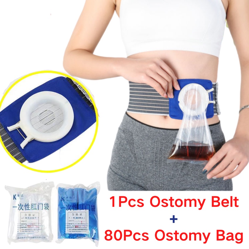 Colostomy Bags with Ostomy Belt Durable and Elastic Urostomy Bag after ...