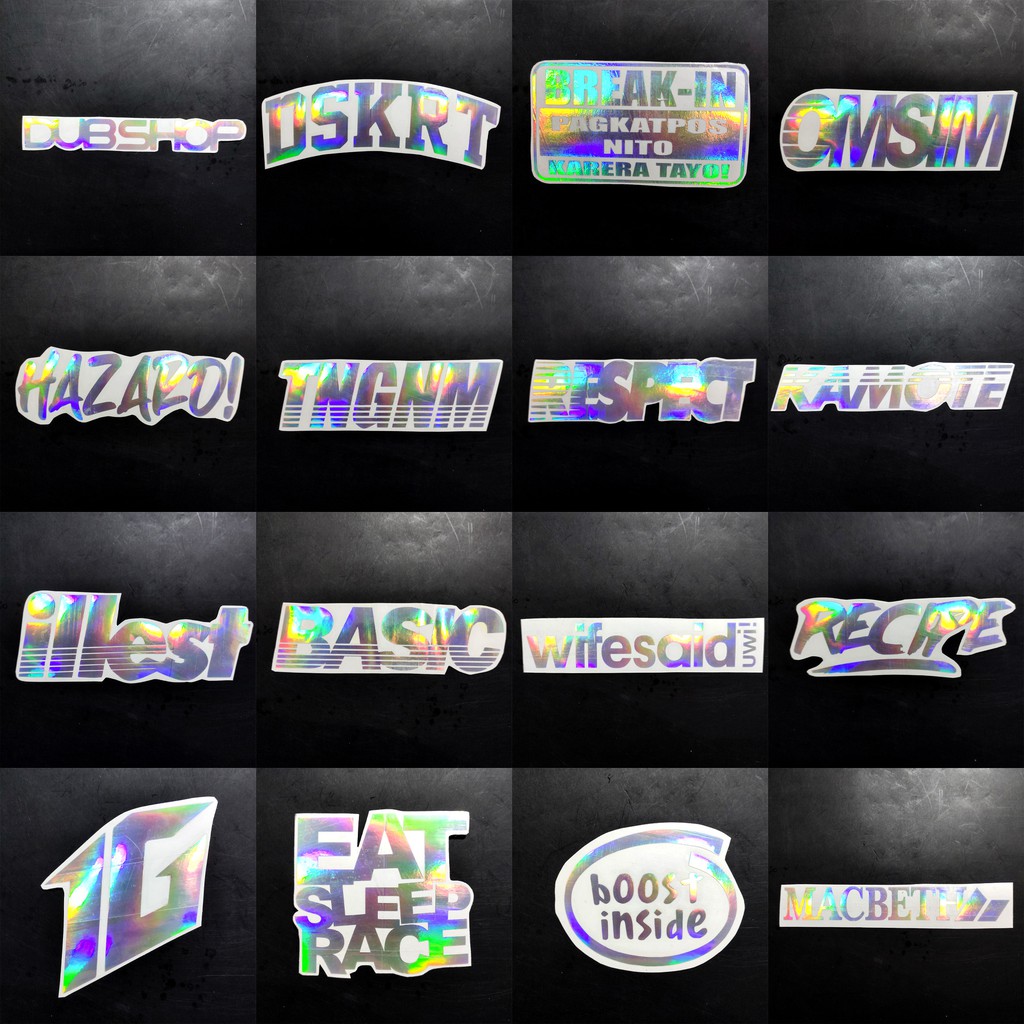 Motorcycle Hologram Stickers Car Cutout Decals 1G One Garage Recipe ...