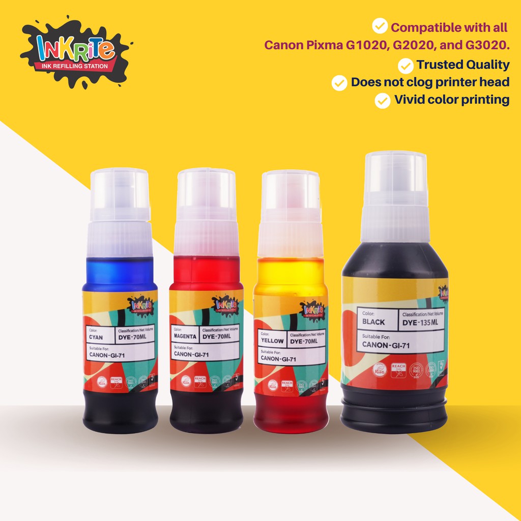 Inkrite Ink for Canon GI71 GI-71 GI 71 Compatible Refill Ink | Shopee ...