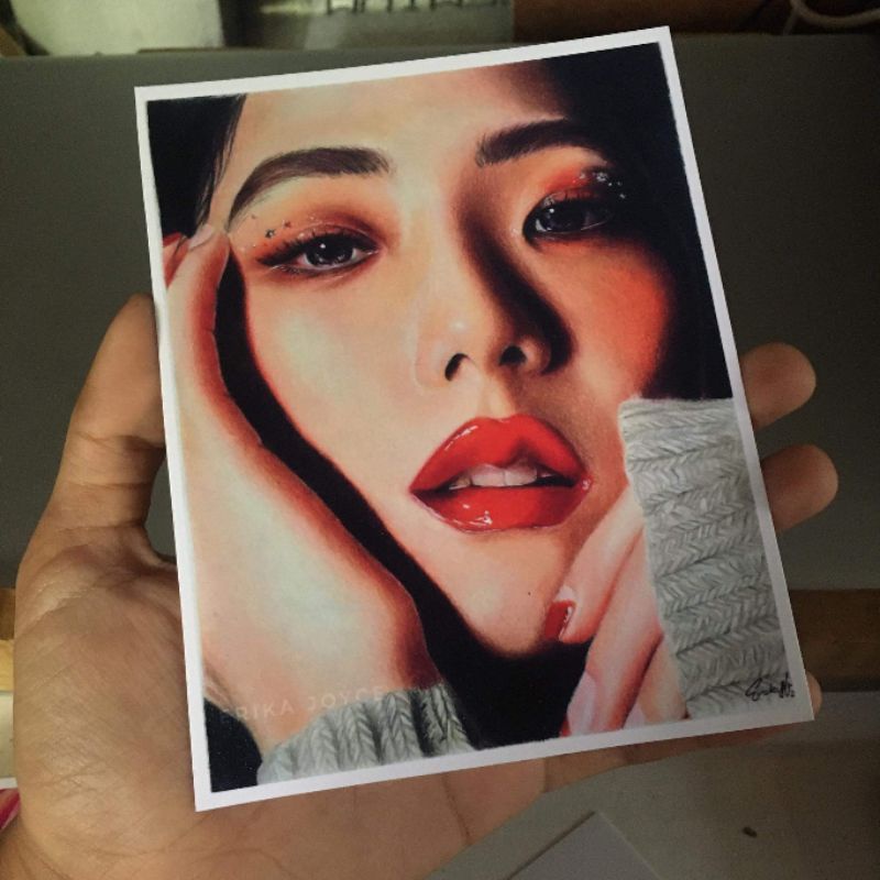 JISOO ART PRINT - Original Copy Colored Pencil Drawing - Copy Only ...