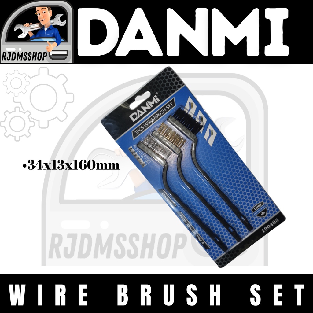 Rjdmsshop01 Danmi 3Pcs Wire Brush Set 34mmx13mmx160mm High Quality ...