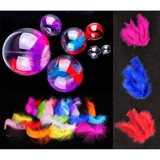 100pcs Natural Feathers Decor Small Floating Colorful Feather Plume ...