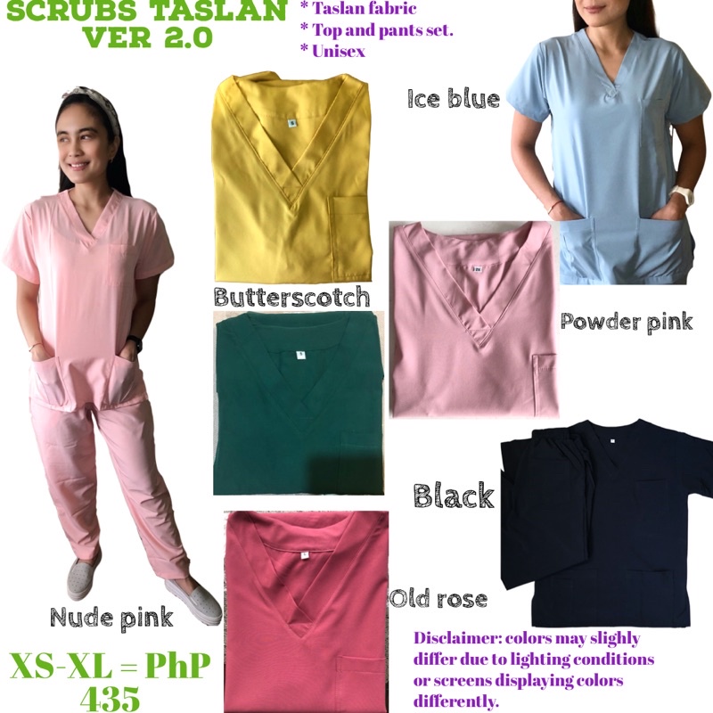 Scrub suit V-neck Set. 2XS, XS, Small & Medium size. Unisex. Gift ...