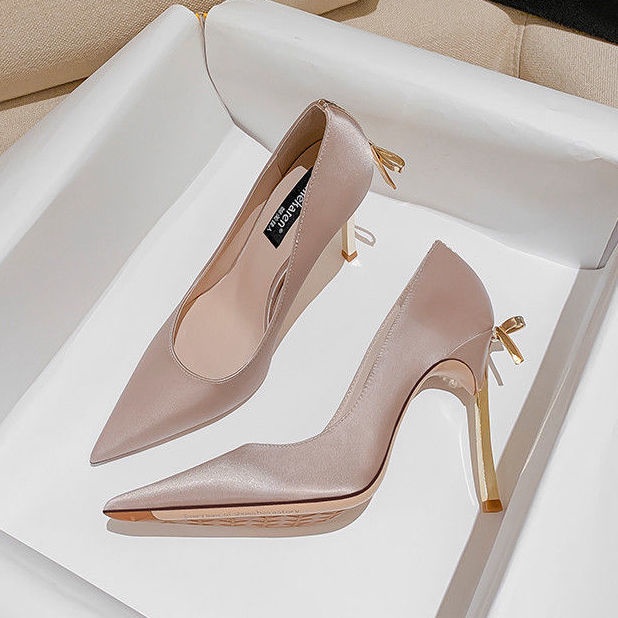 Women's High Heels Stiletto Fashion2023 Pointed Wedding Shoes red 8cm ...