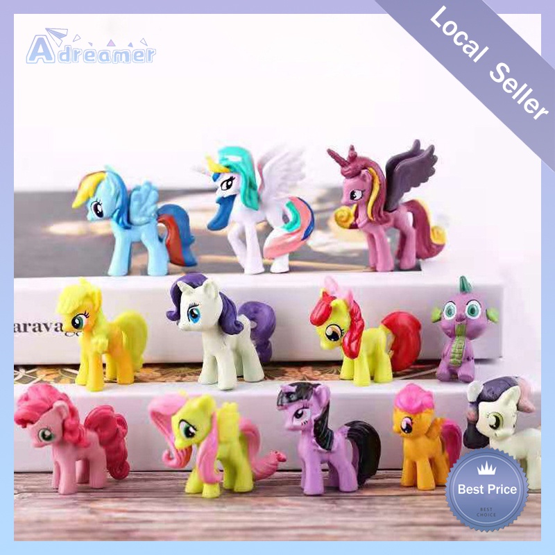12Pcs/Set Pony Little Pony Toy Doll Toy Pony Model Kids Toys Children ...