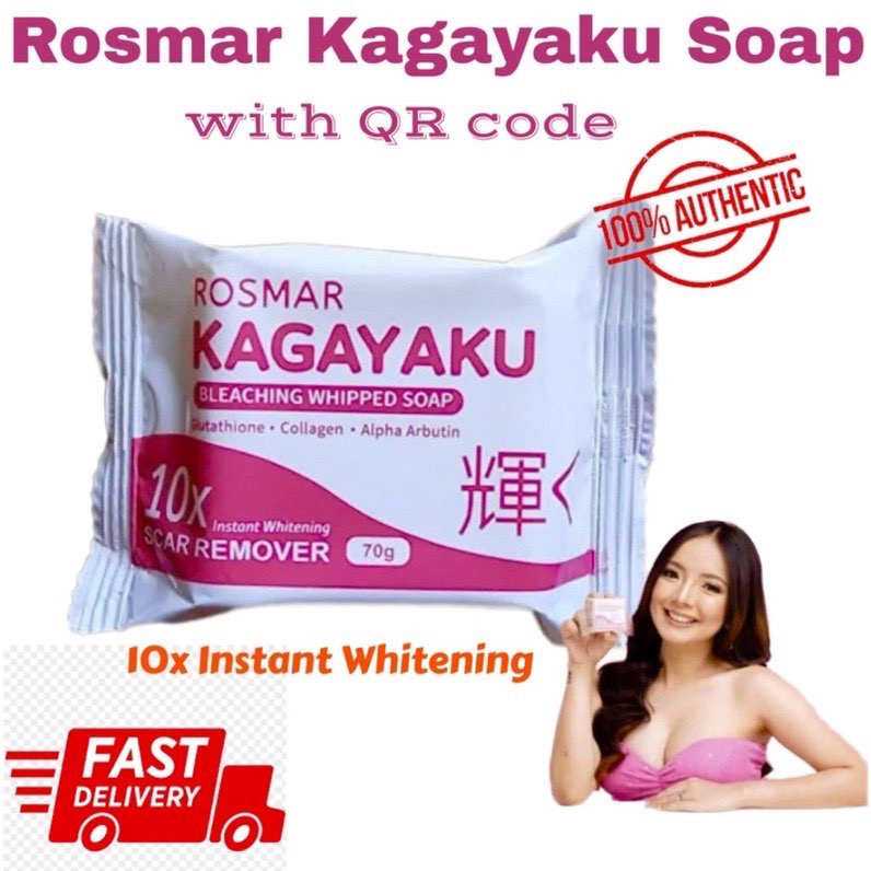 Rosmar Kagayaku Bleaching Whipped Soap 10x Instant Whitening Scar